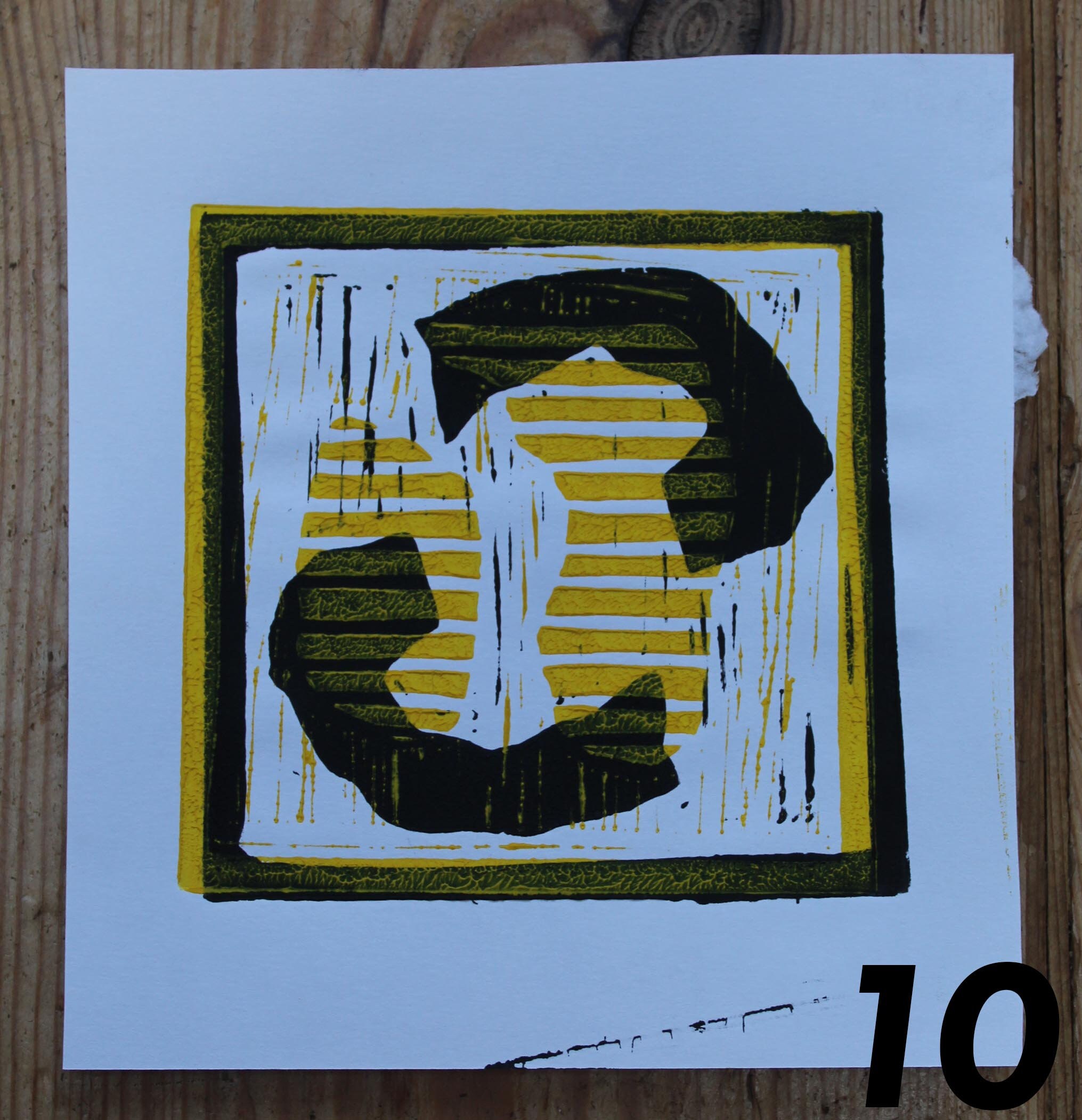Original Hand Made Abstract Lino Print - Etsy UK