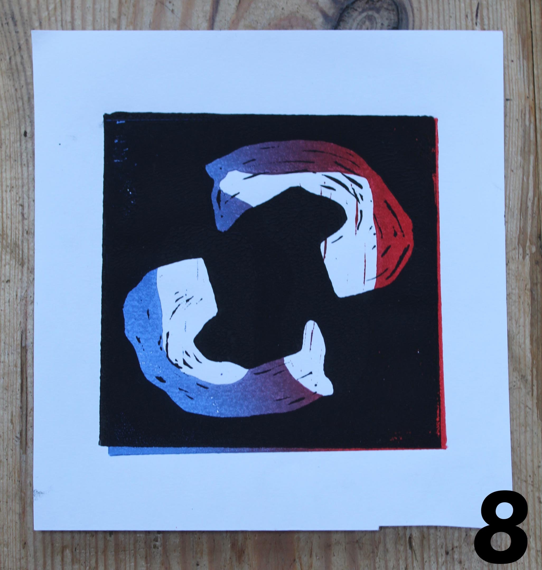 Original Hand Made Abstract Lino Print - Etsy UK