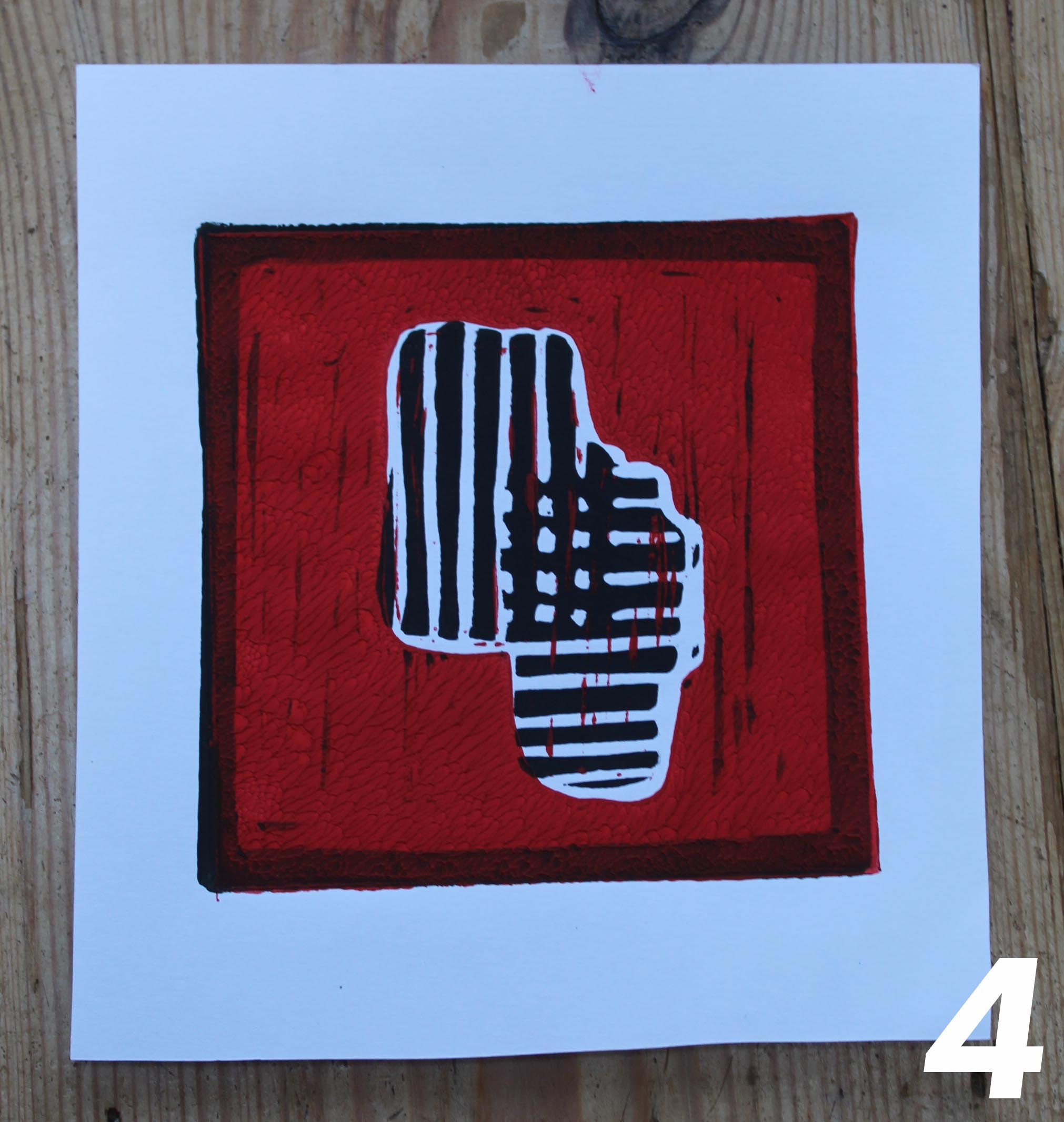 Original Hand Made Abstract Lino Print - Etsy UK