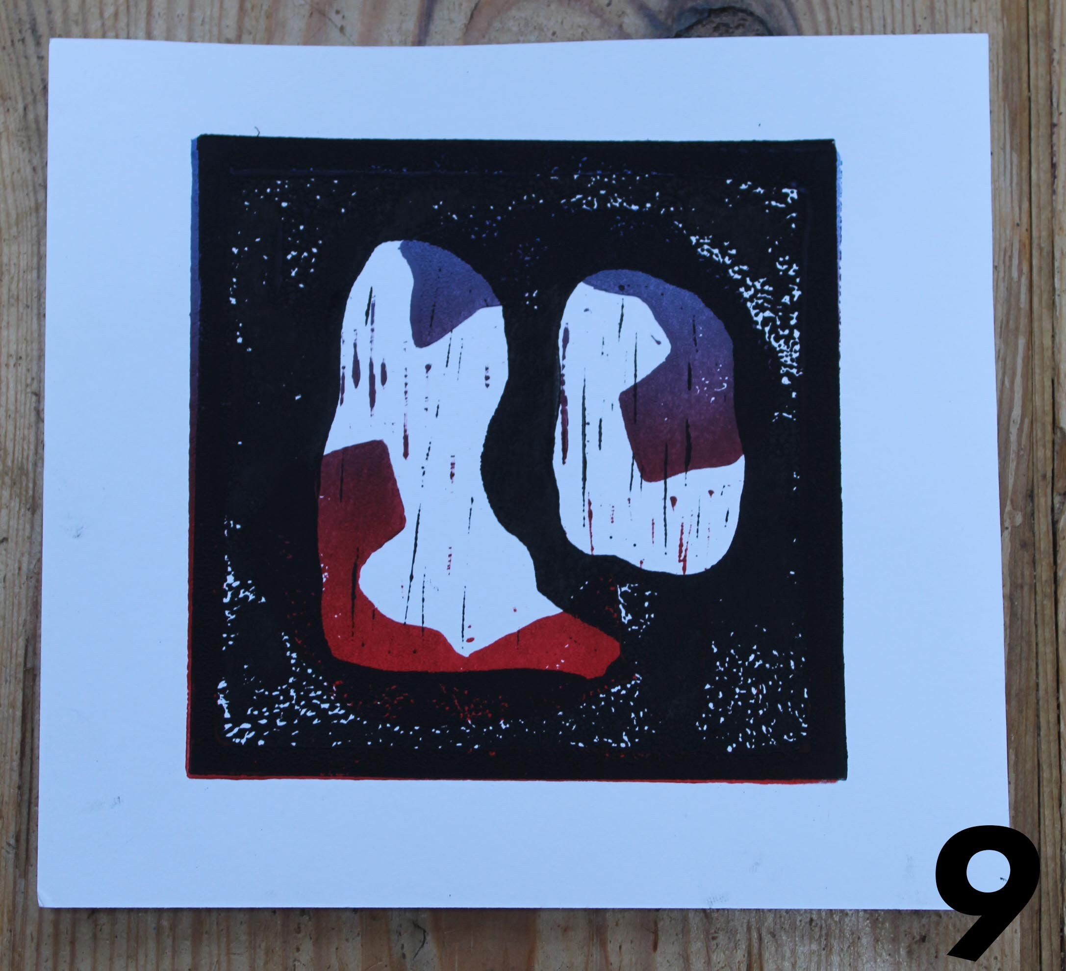 Original Hand Made Abstract Lino Print - Etsy UK