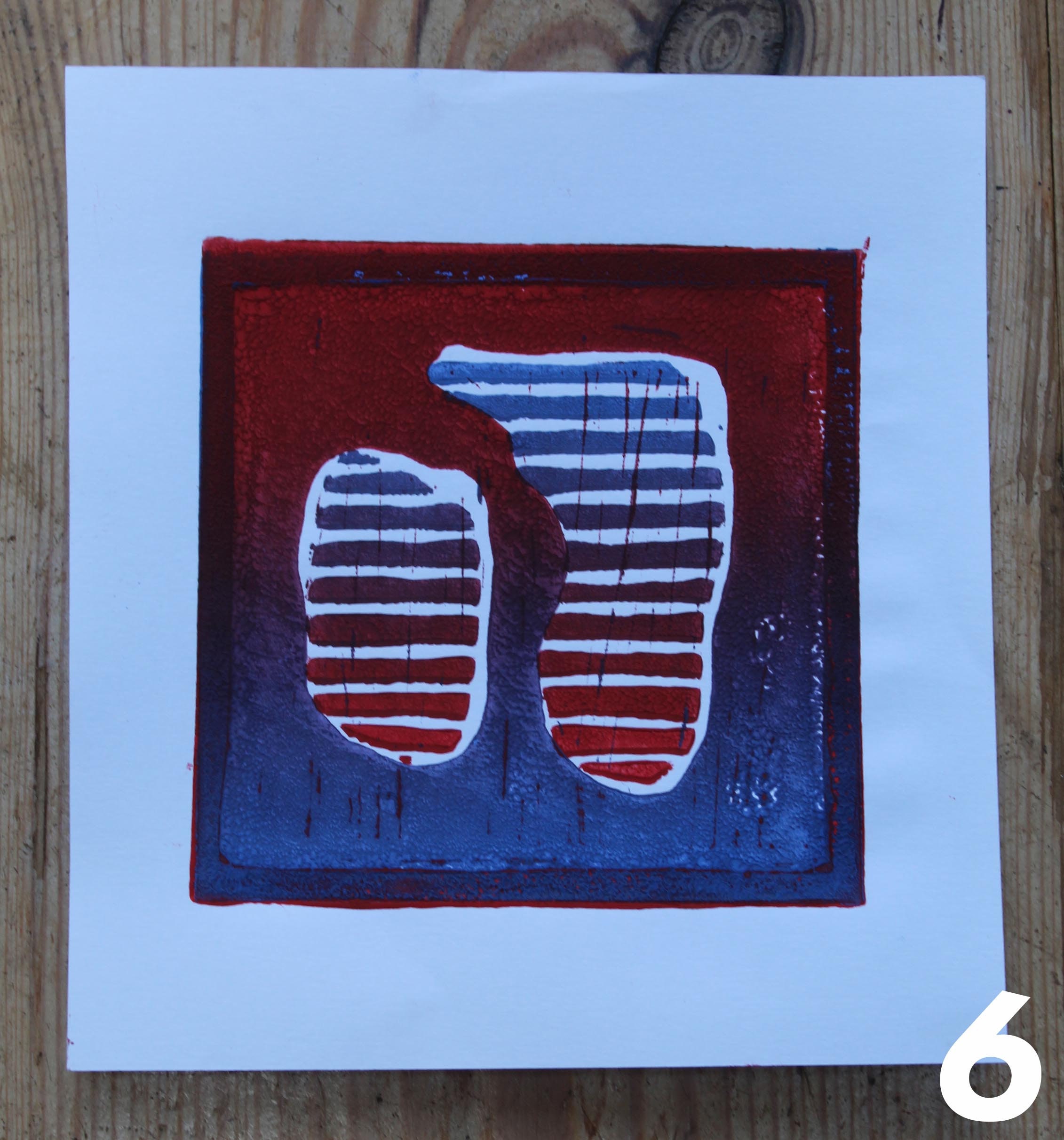 Original Hand Made Abstract Lino Print - Etsy UK