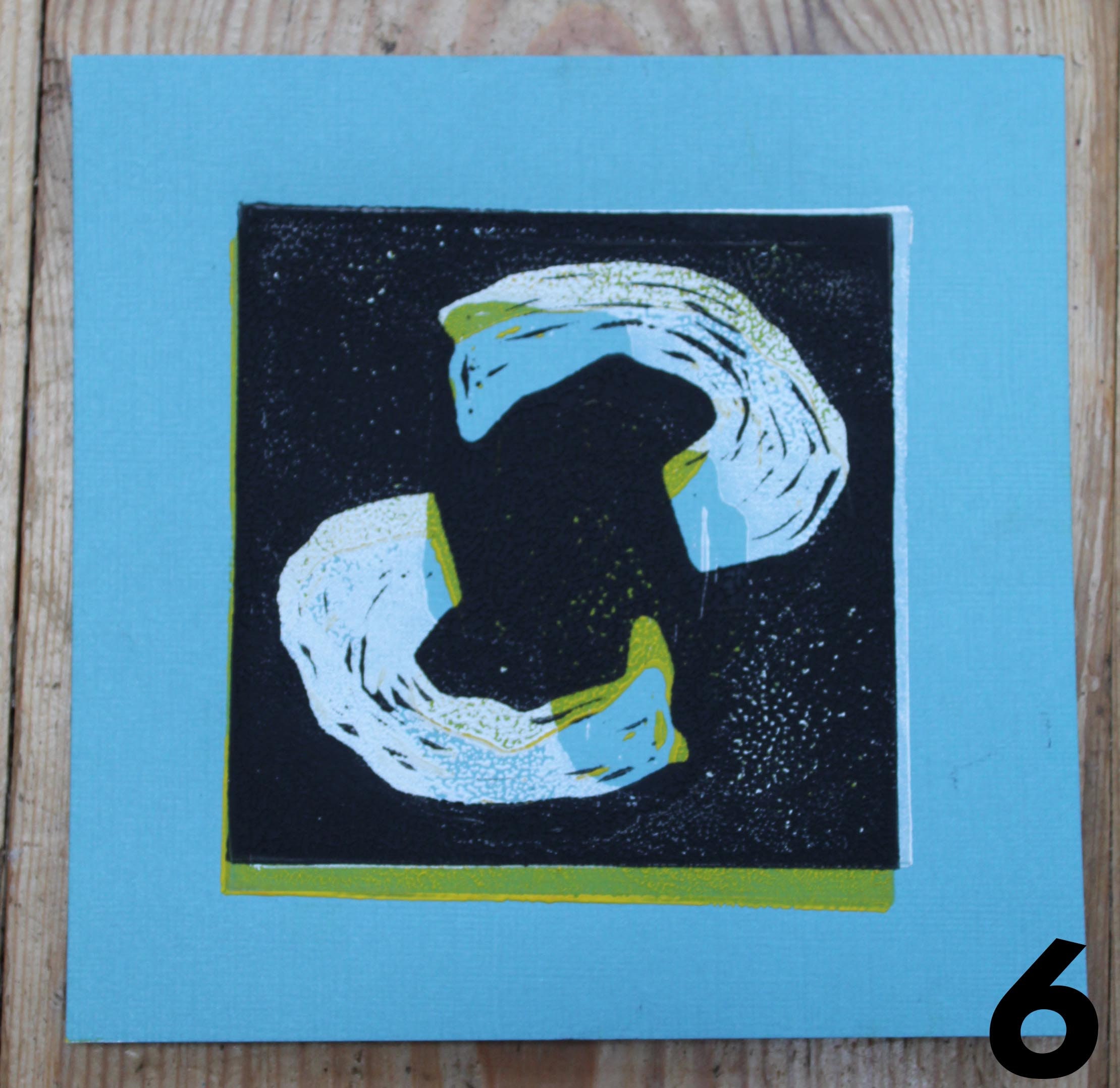 Original Hand Made Abstract Lino Print - Etsy UK