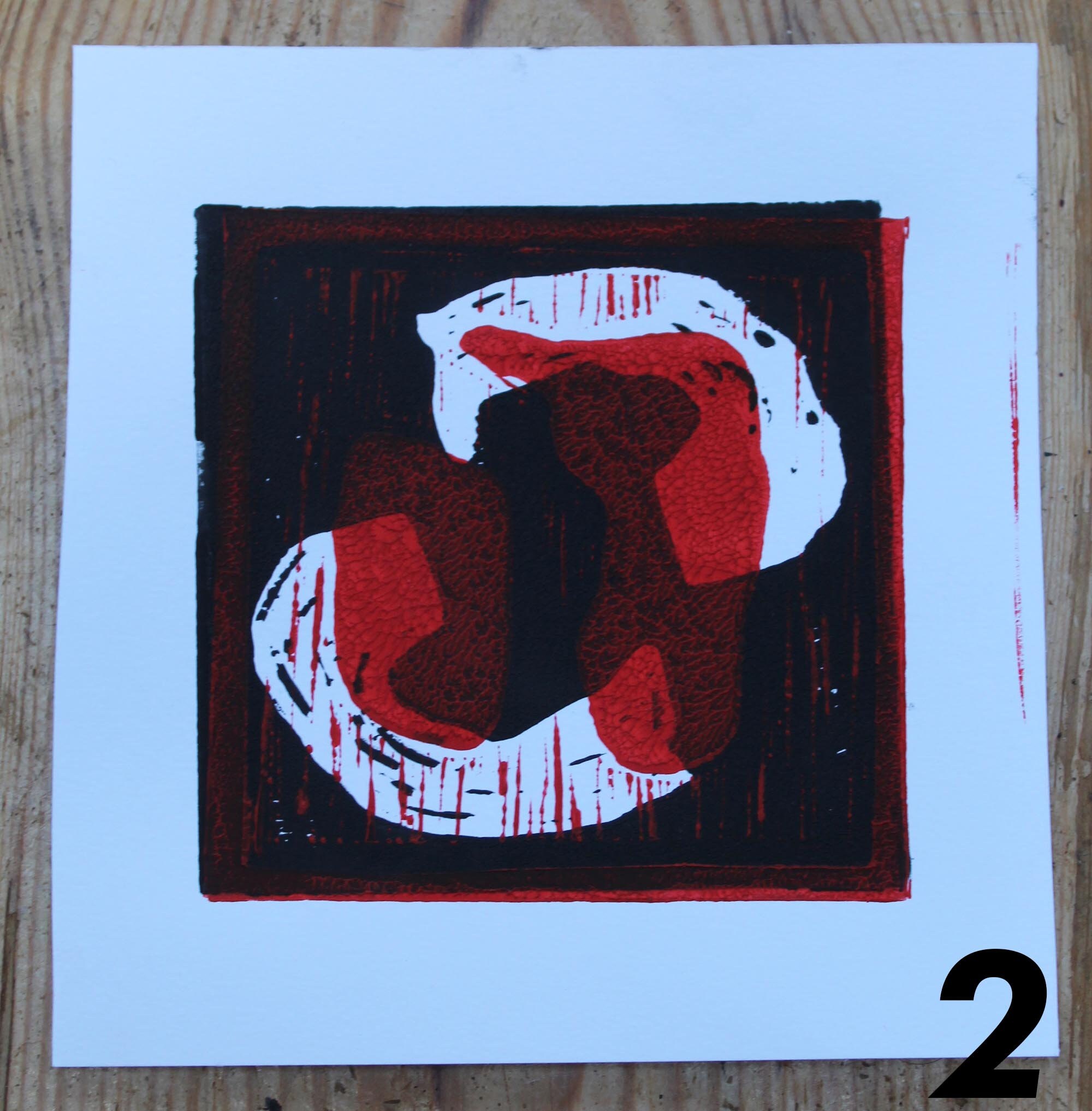 Original Hand Made Abstract Lino Print - Etsy UK