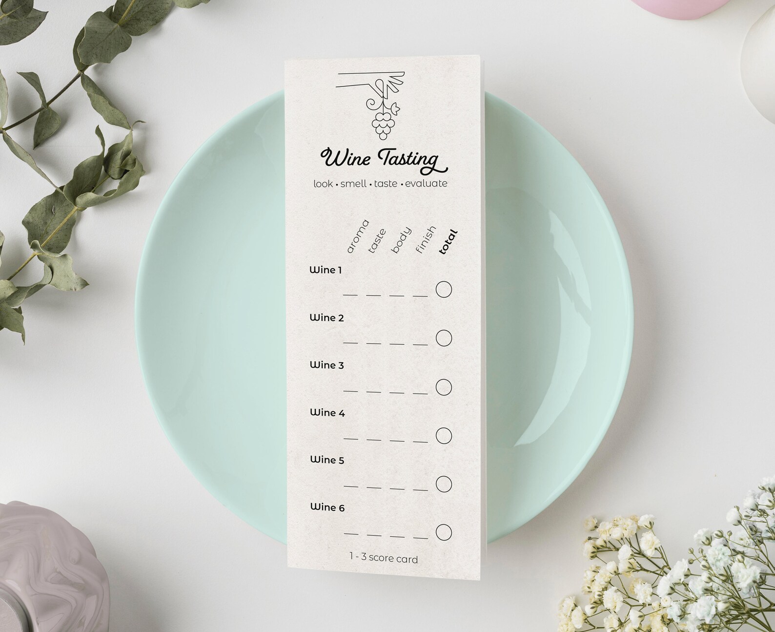Wine Tasting Score Card Printable Wine Tasting Sheet | Etsy Wine Tasting Score Card Printable Wine Tasting Sheet | Etsy