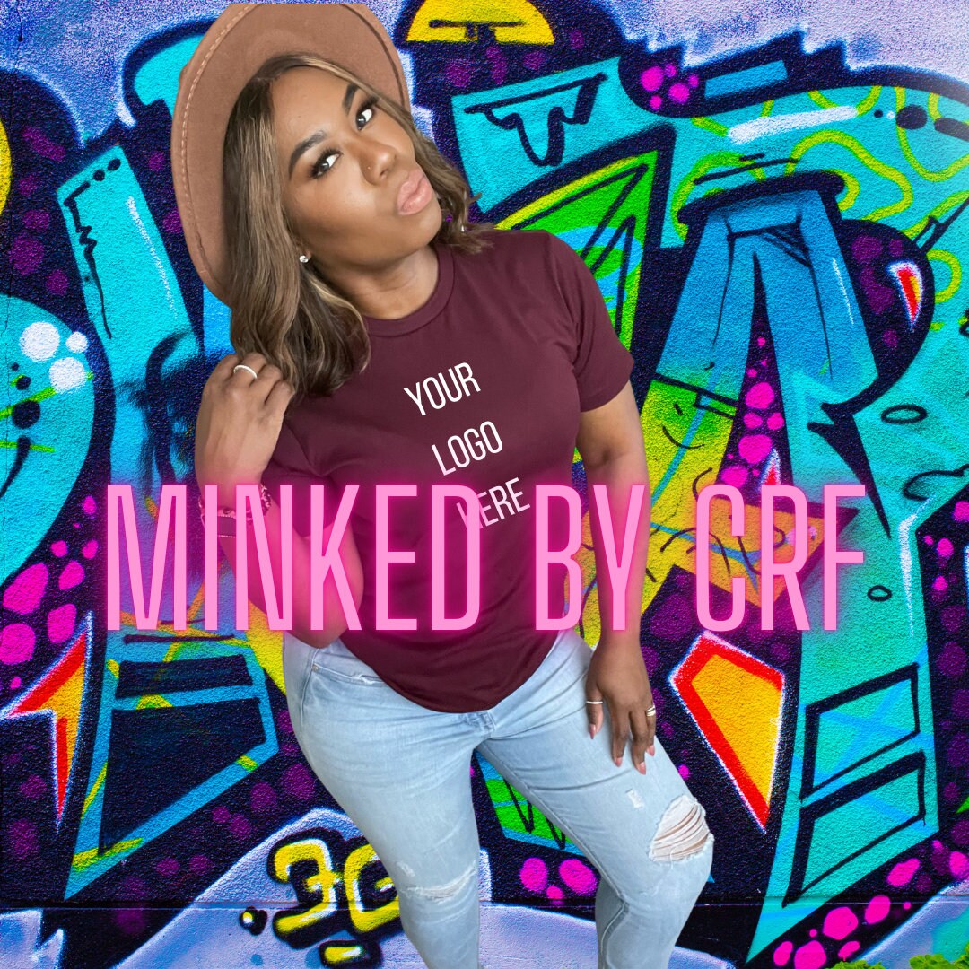 Minked by CRF 3001 Maroon Unisex T-shirt Mock up Women Tee Mockup ...