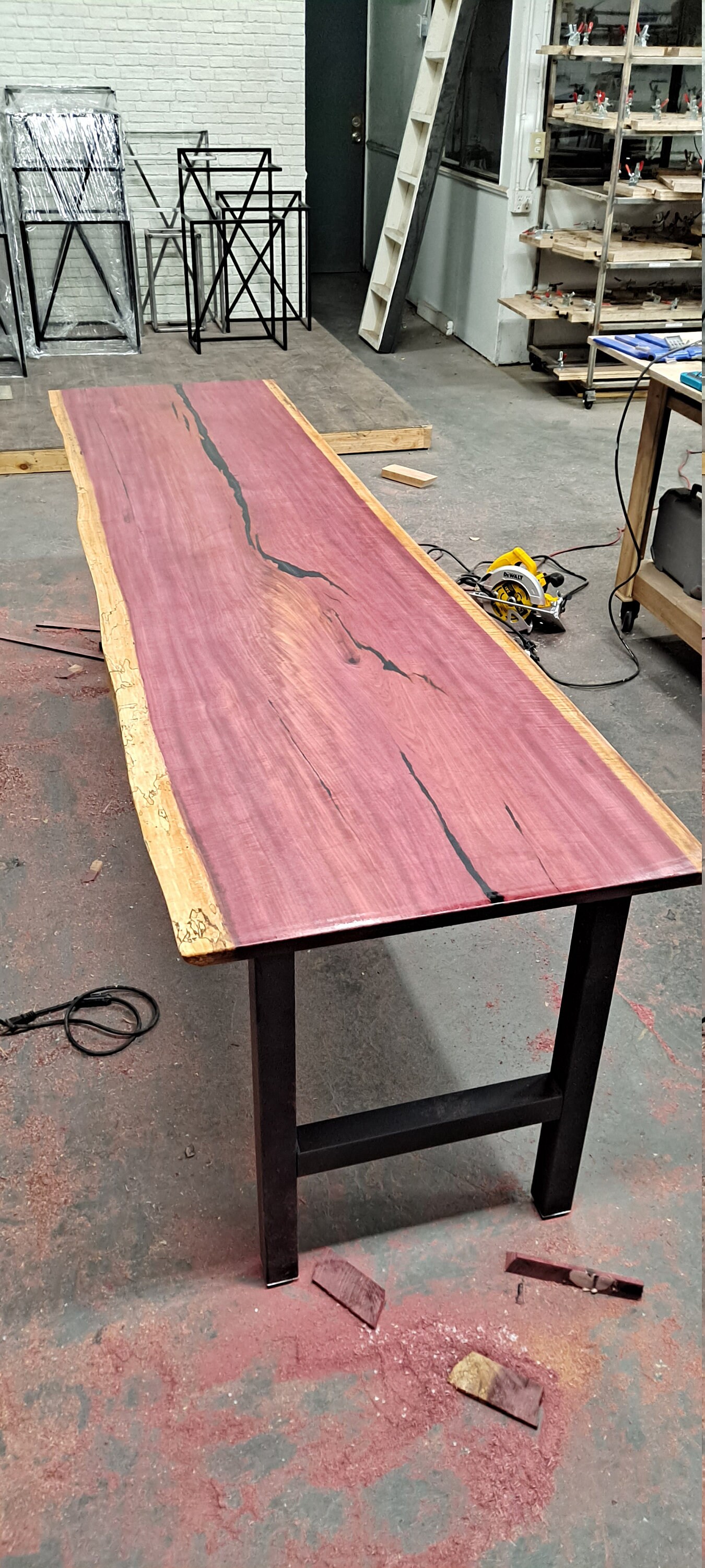Custom Purple Heart Epoxy Resin Dining/display Table - Etsy