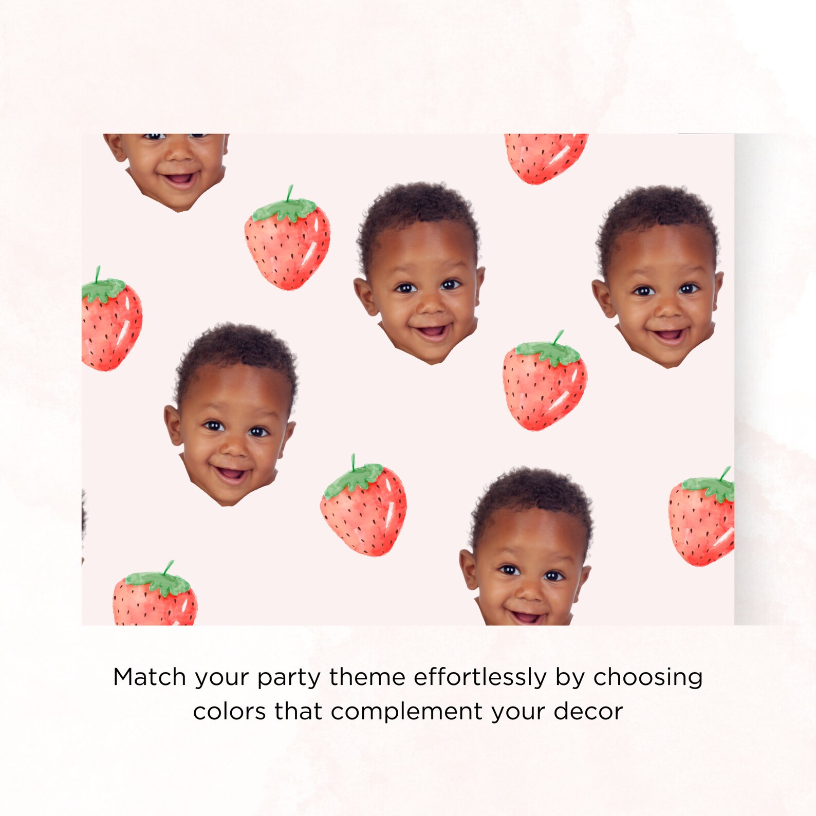 Berry 1st Birthday - Custom Strawberry & Baby Face Seltzer Can Labels ...