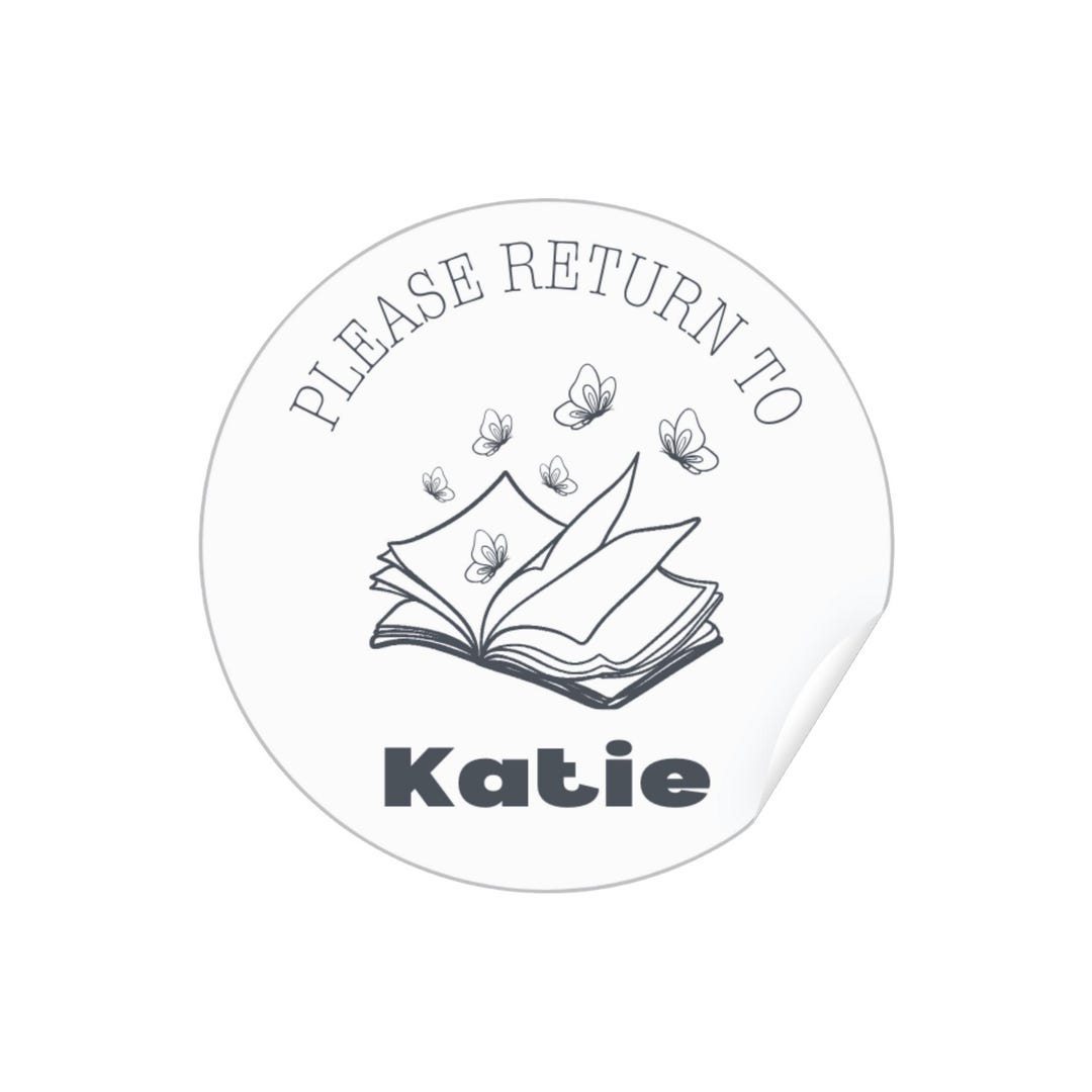 Custom 'please Return To' Clear Book Stickers - Personalized Library ...