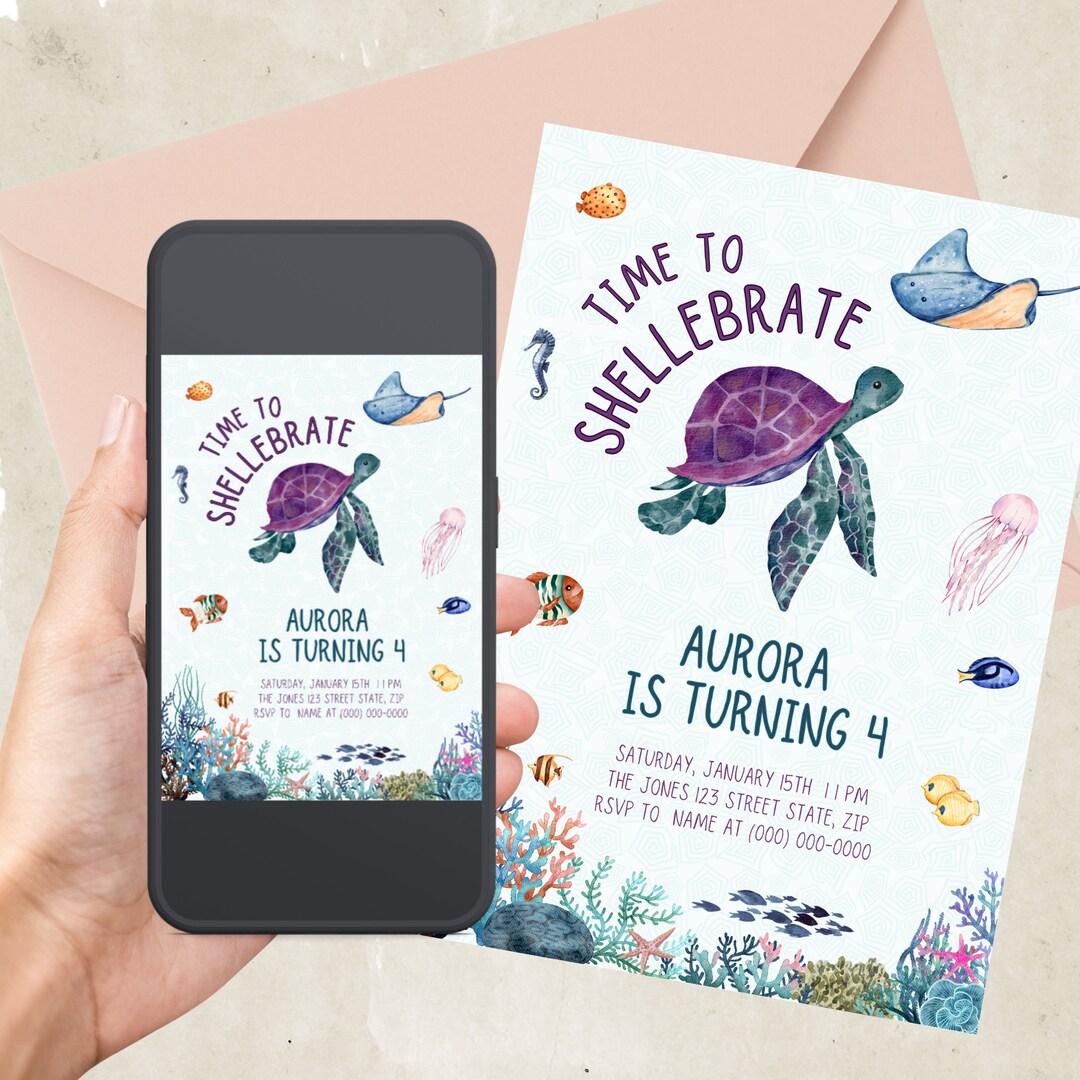 Under the Sea Adventure Birthday Invitation - Customizable Digital ...