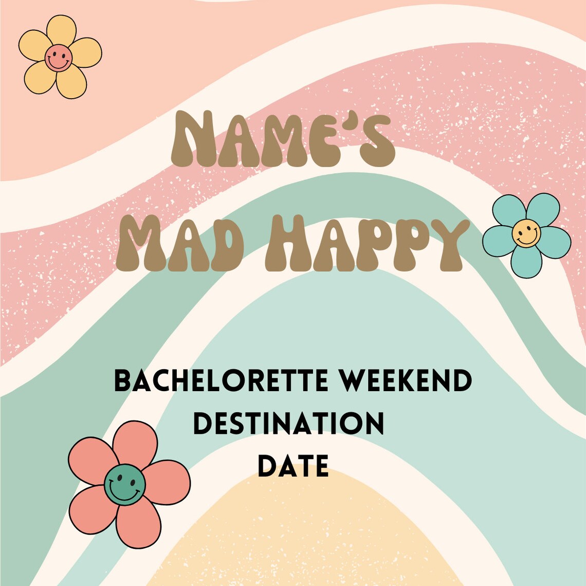 She's Mad Happy Bachelorette, Bottle Label, Customized Champagne Label ...