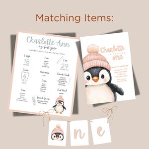 Editable Winter-themed First Year Milestone, Custom Baby Milestone ...