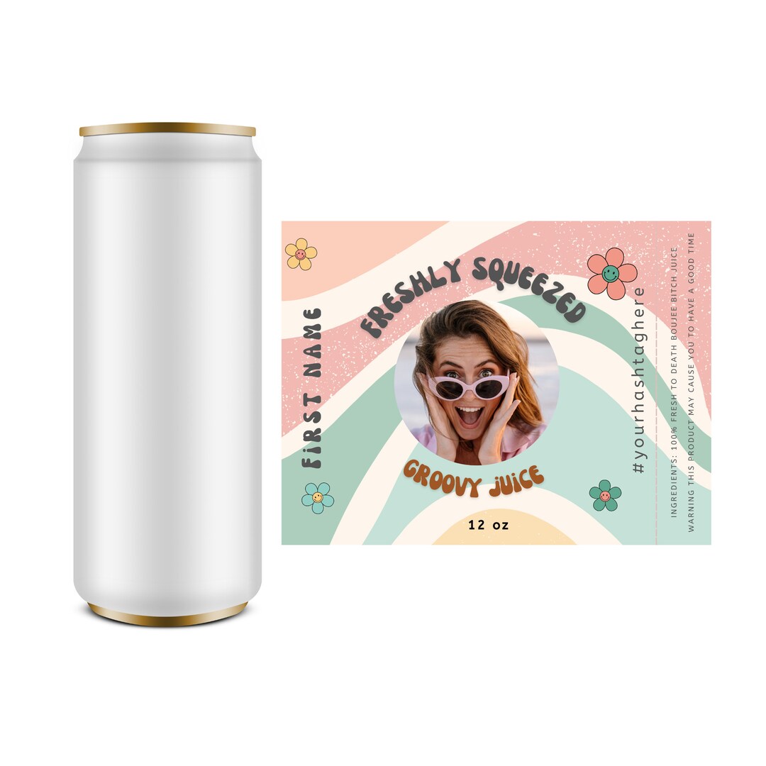 She's Mad Happy Bachelorette Skinny Can Label Theme - Etsy