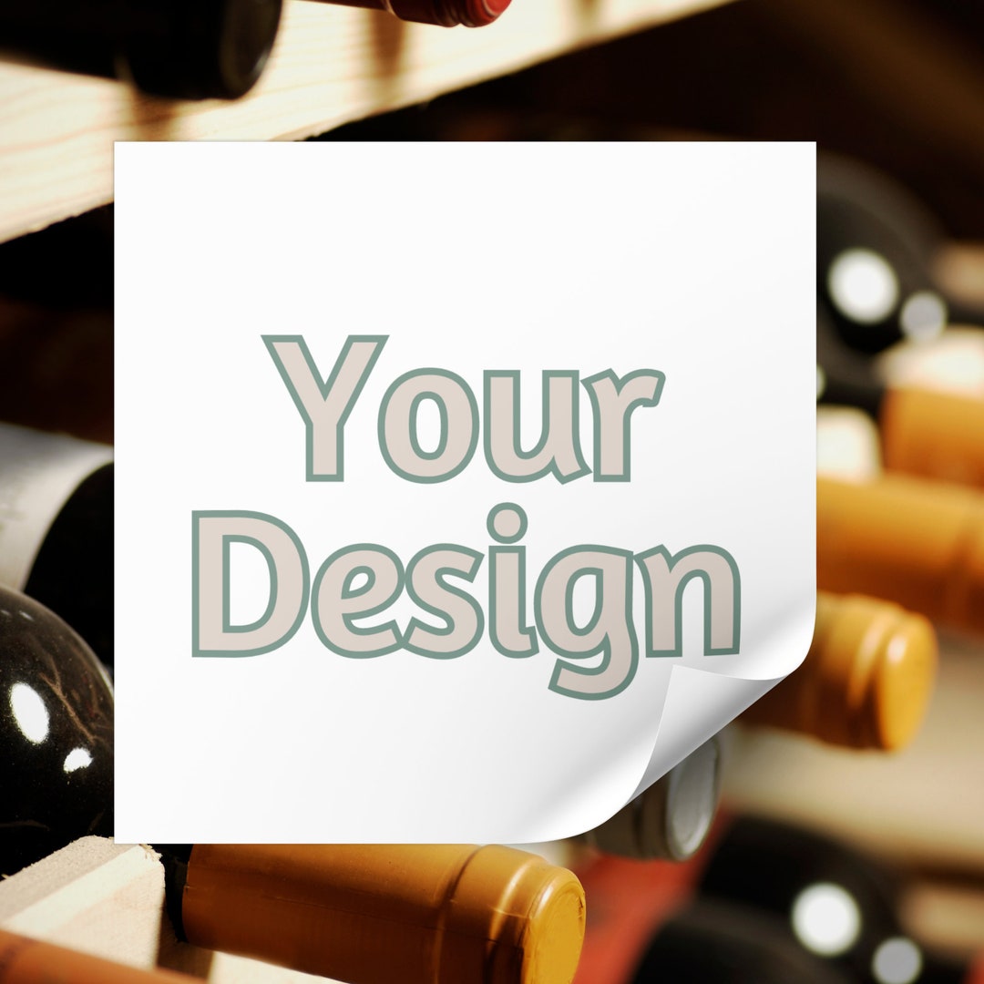 Personalized 4x4 Bottle Stickers for Wine, Champagne, and Liquor ...