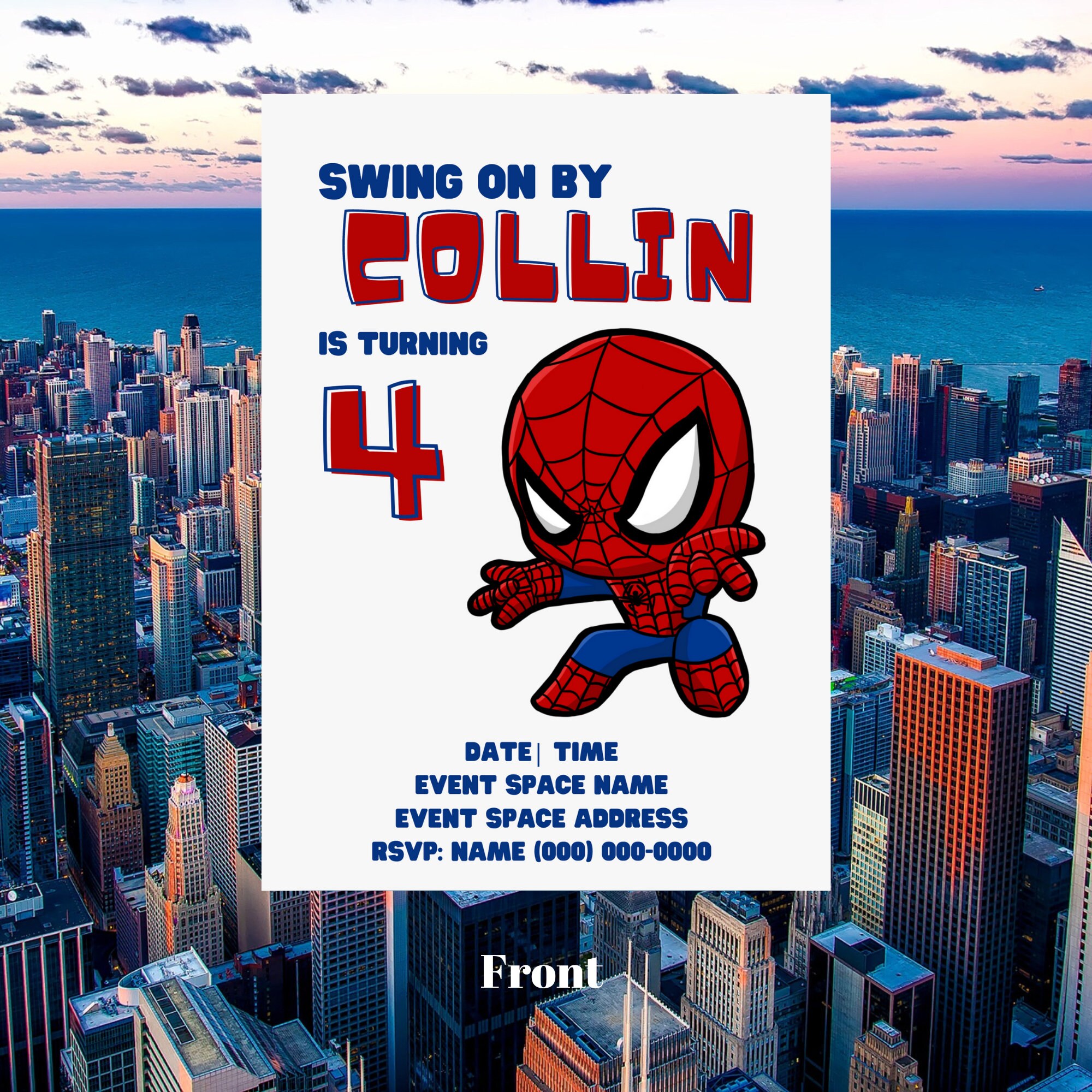 Spiderman Editable Birthday Invitation Template | Printable Spiderman ...