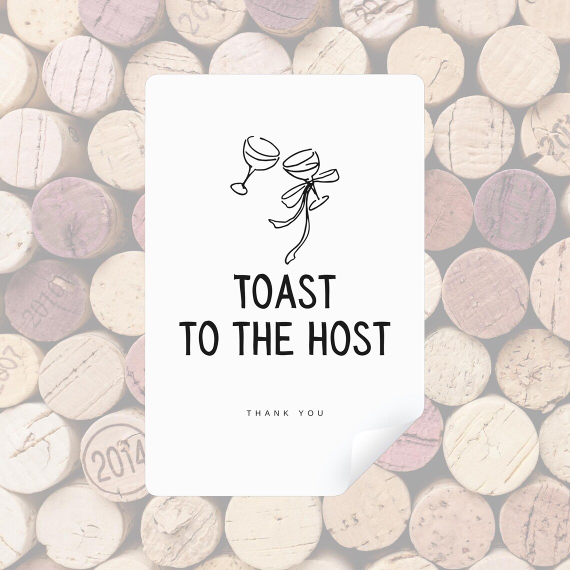 Personalized Wine Bottle Labels "toast to the Host" - Customizable ...