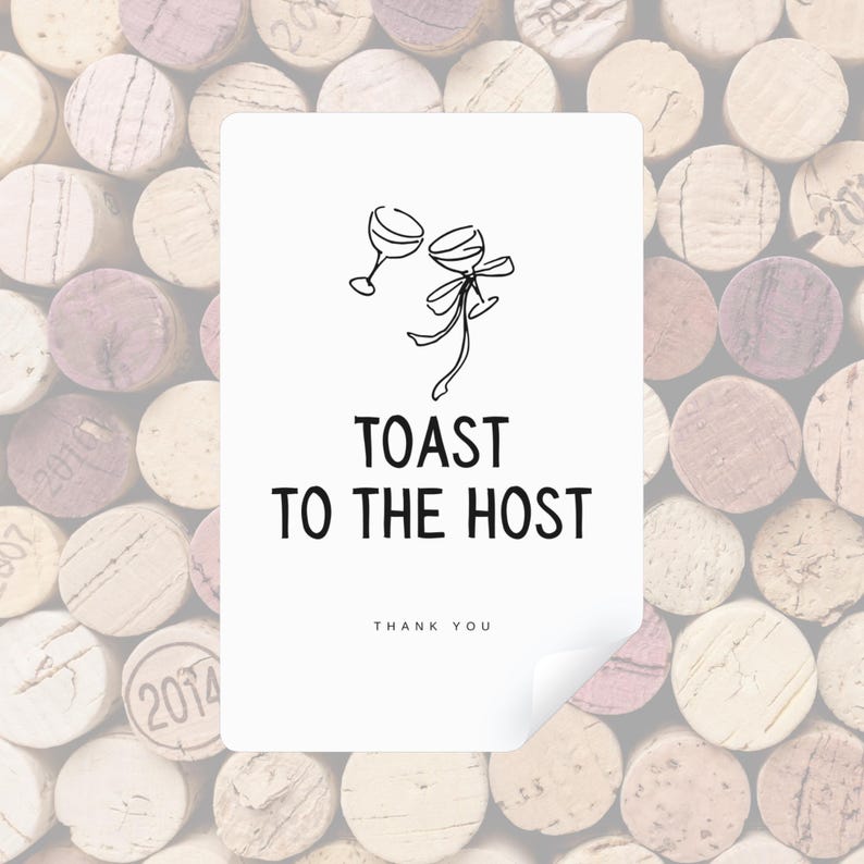 Personalized Wine Bottle Labels toast to the Host Customizable Party ...