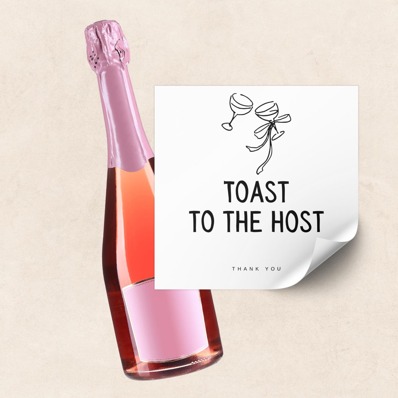 Personalized Wine Bottle Labels "toast to the Host" - Customizable ...