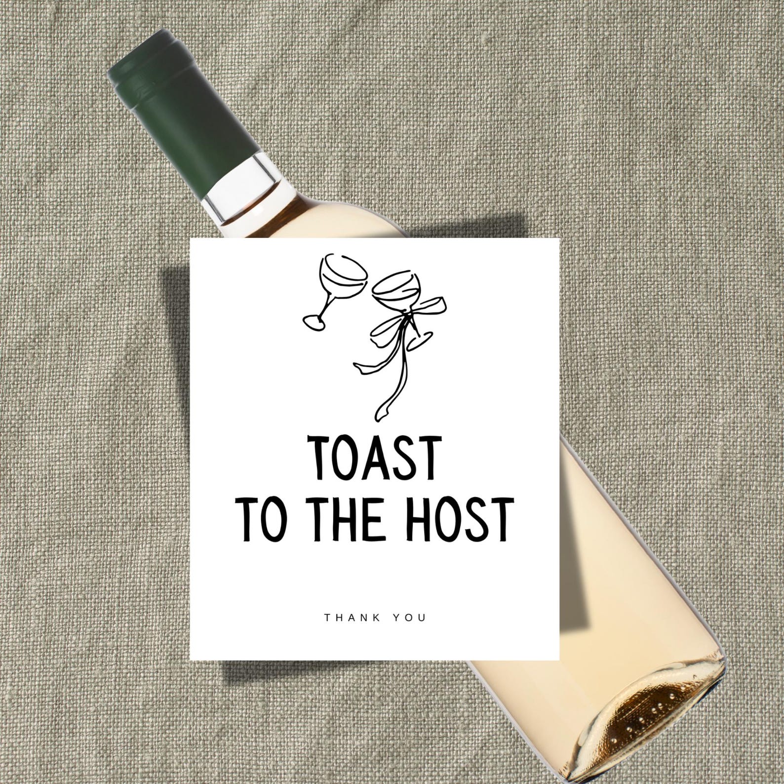 Personalized Wine Bottle Labels "toast to the Host" - Customizable ...