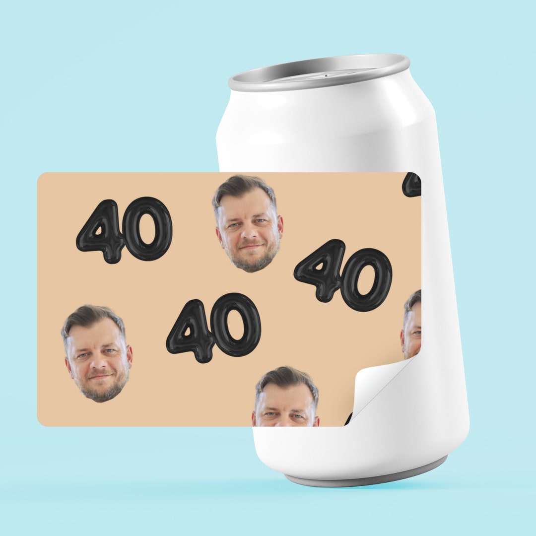 Custom Beer Can Stickers - Celebrate Milestones With Personalized Photo ...