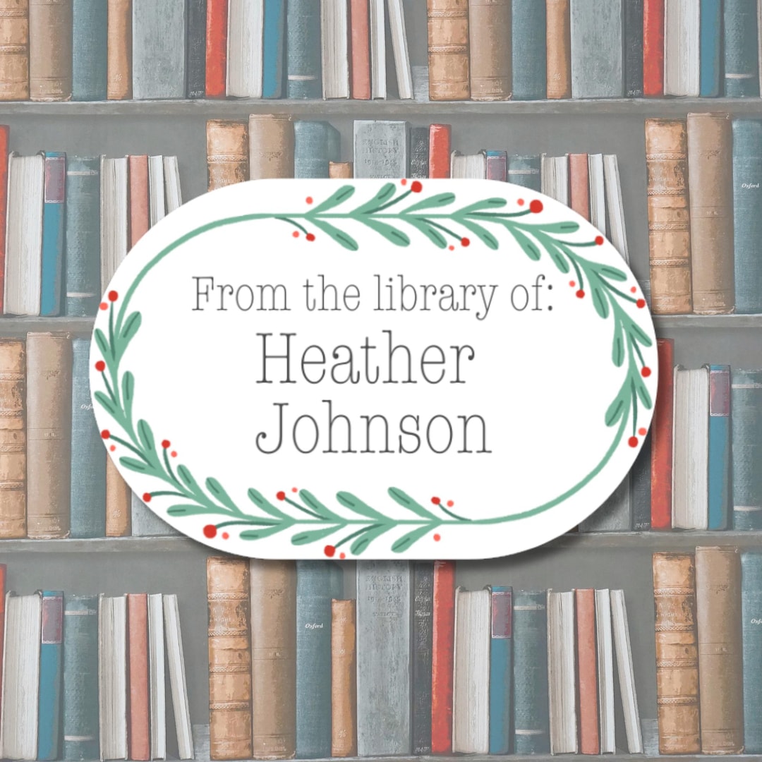 Personalized "this Book Belongs To" Stickers, Custom Name Bookplate ...