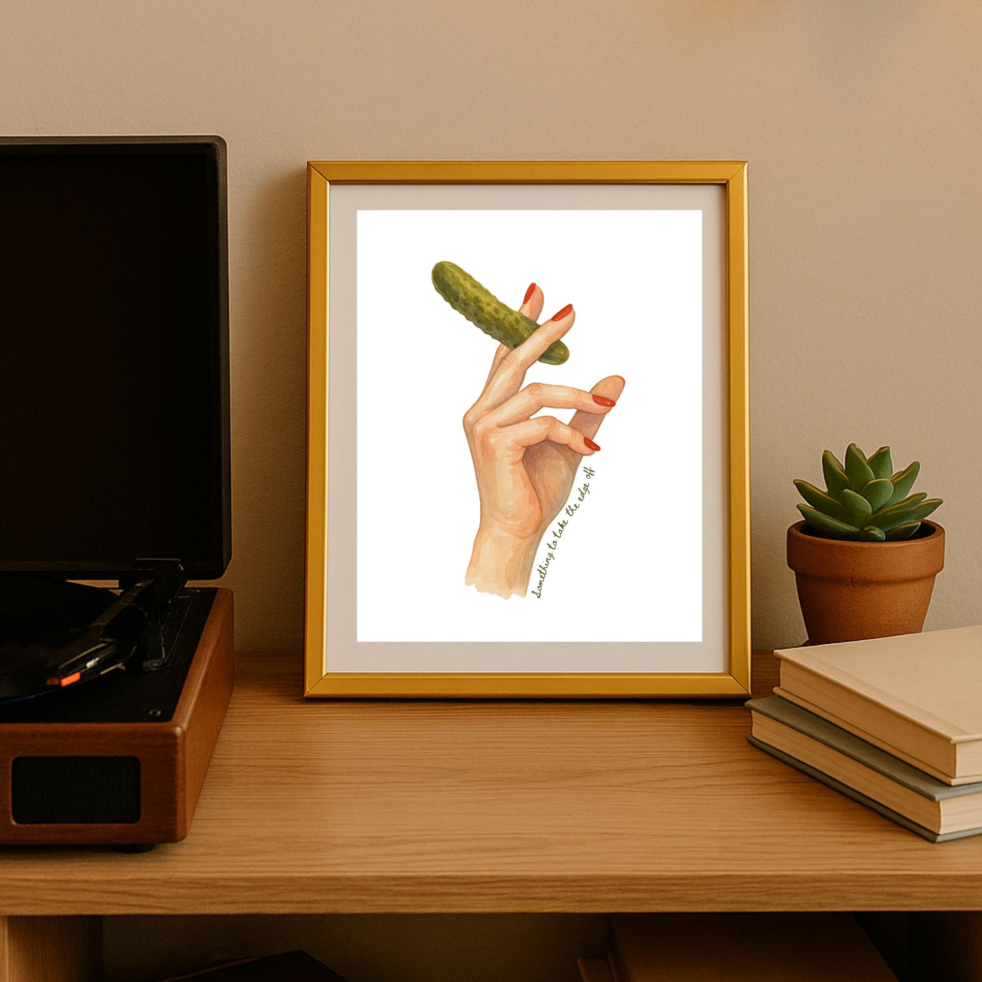 Kitchen Wall Art Pickle Prints, Funny Pickle Wall Art, Foodie Poster ...