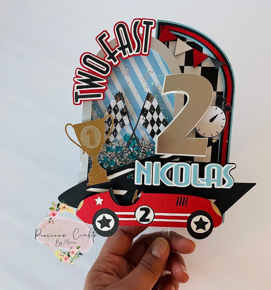 Two Fast Cake Topper Vintage Race Car Cake Topper Cars Cake - Etsy