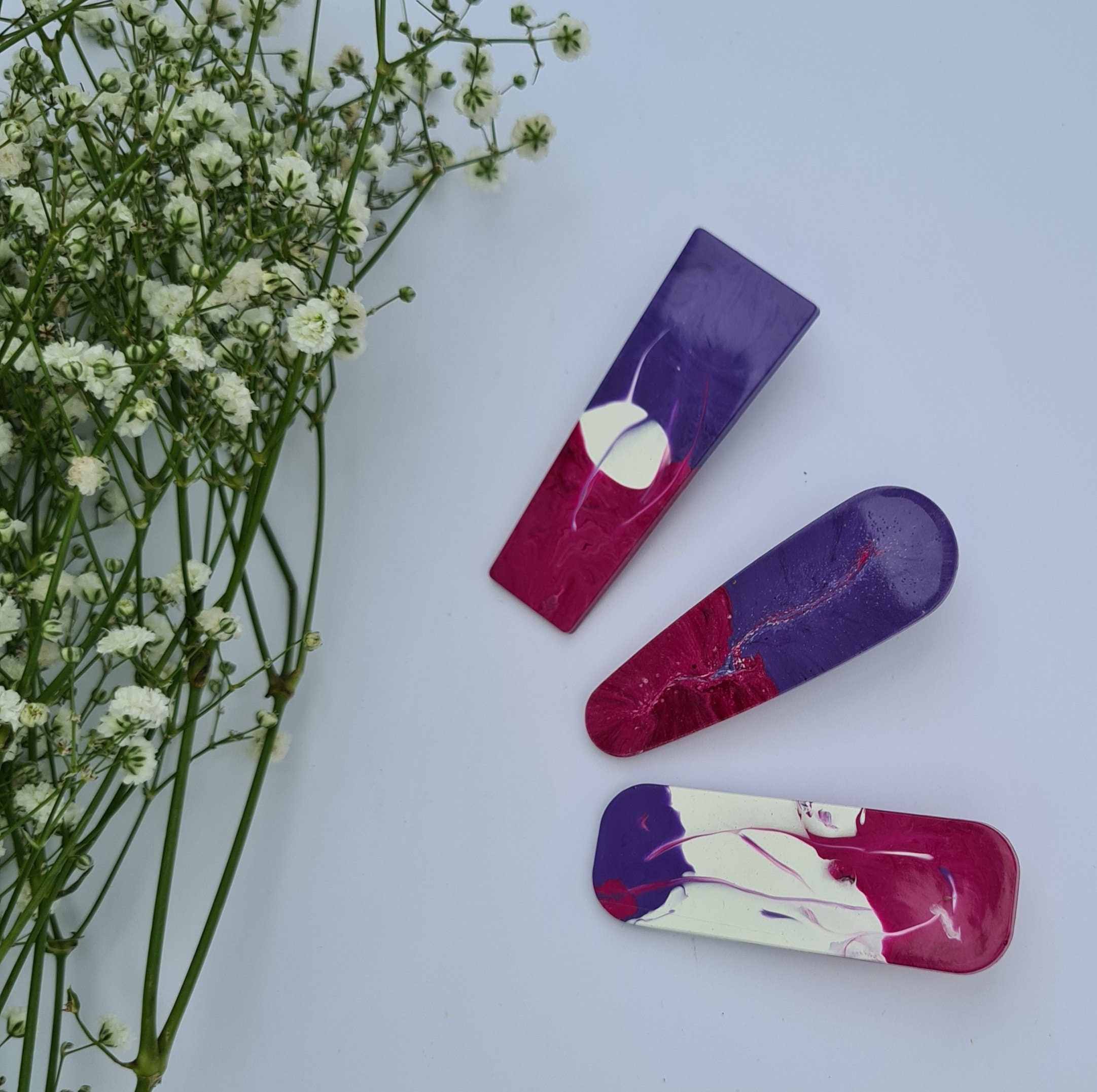 Set of Three Hair Clips - Etsy