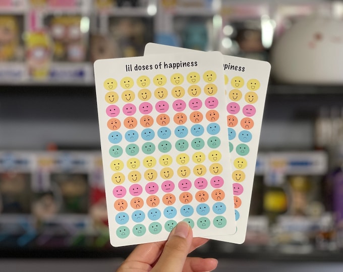 Mood Faces Sticker Sheets - Etsy