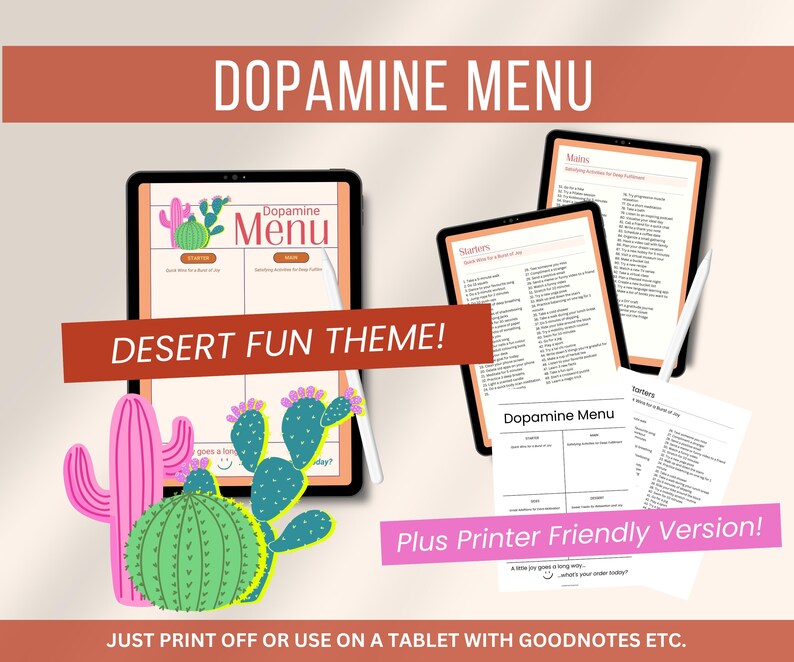 Dopamine Menu Dopamenu | 200 Tasks | Gratitude Journal | Self-care ...