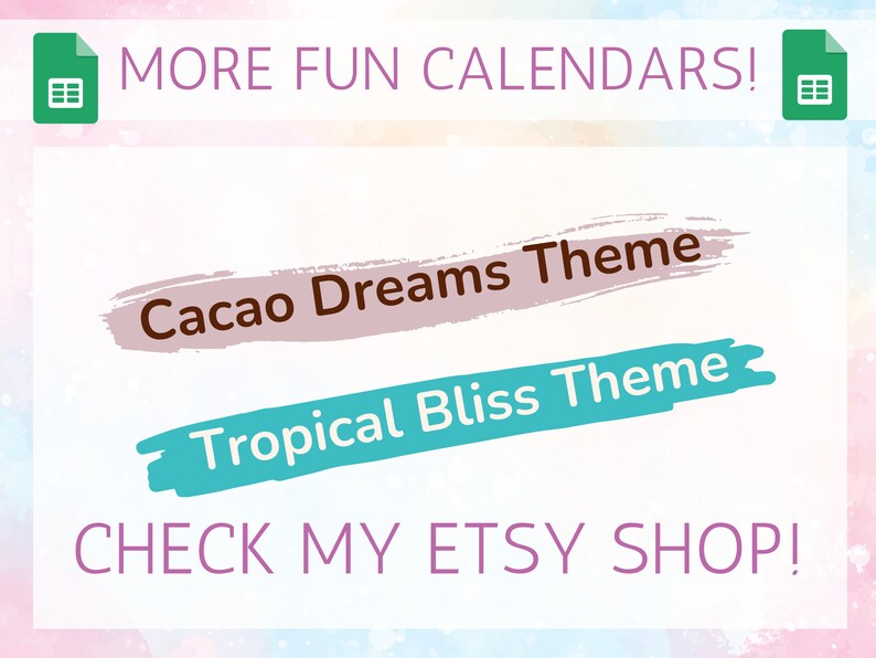 Digital Monthly Calendar | Google Sheets | Productivity Planner ...