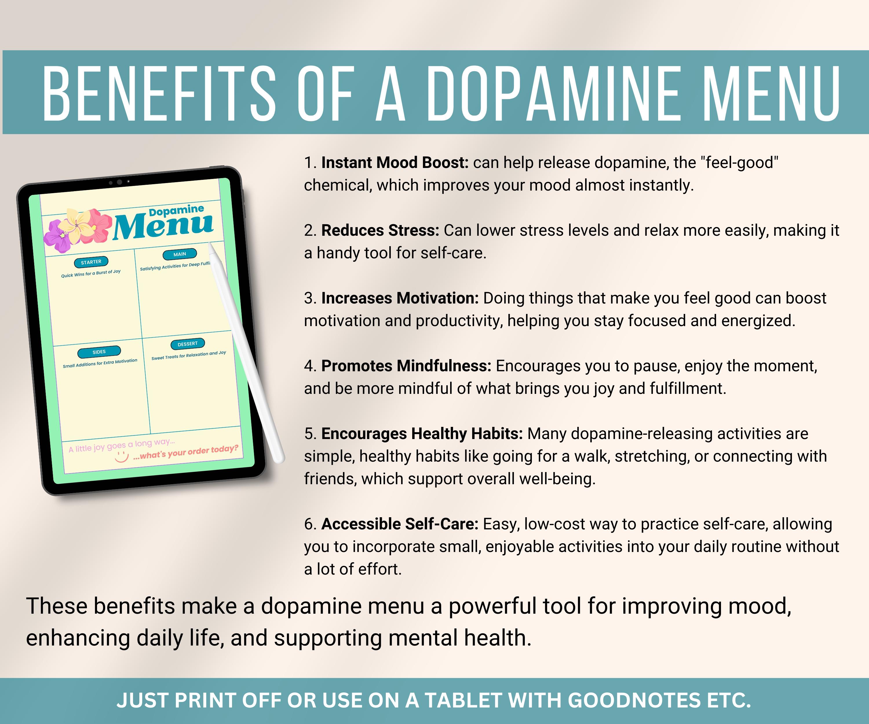 Dopamine Menu Dopamenu | 200 Tasks | Gratitude Journal | Self-care ...