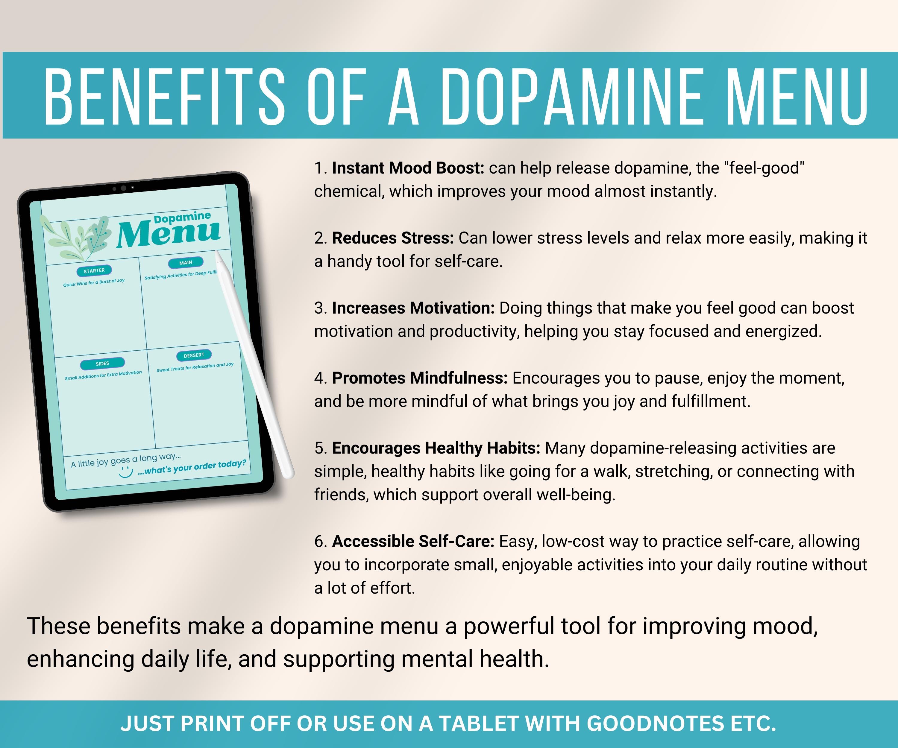 Dopamine Menu Dopamenu | 200 Tasks | Gratitude Journal | Self-care ...