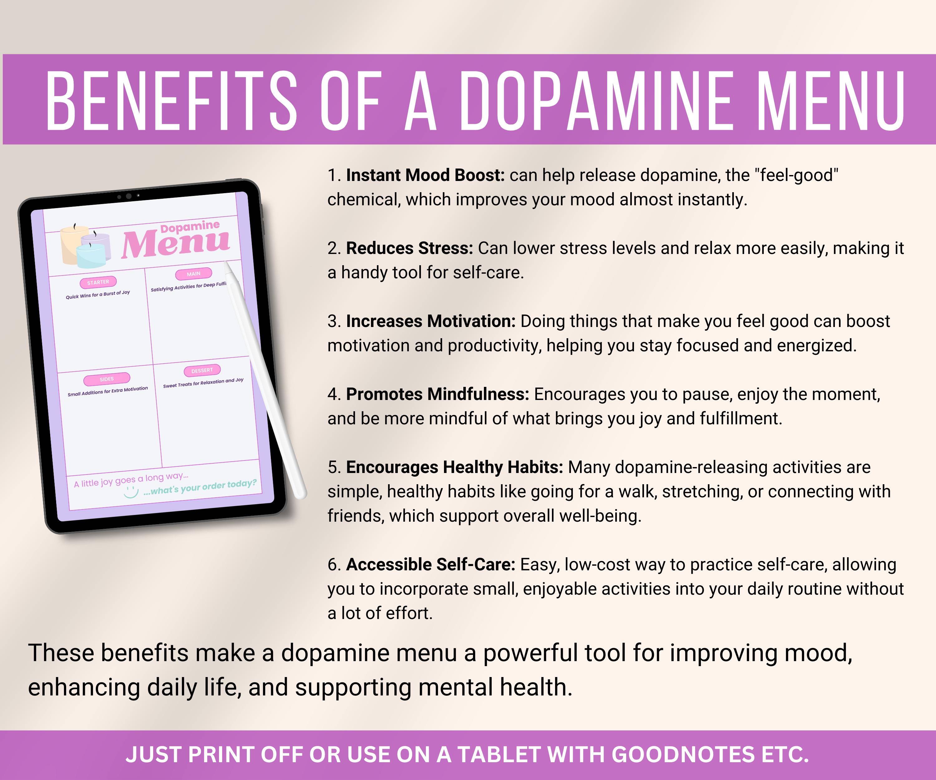 Dopamine Menu Dopamenu | 200 Tasks | Gratitude Journal | Self-care ...