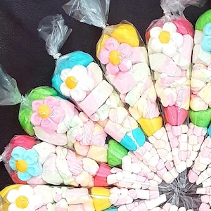 10 Marshmellow Pre Filled Sweet Cones Party Bags Kids Children - Etsy UK