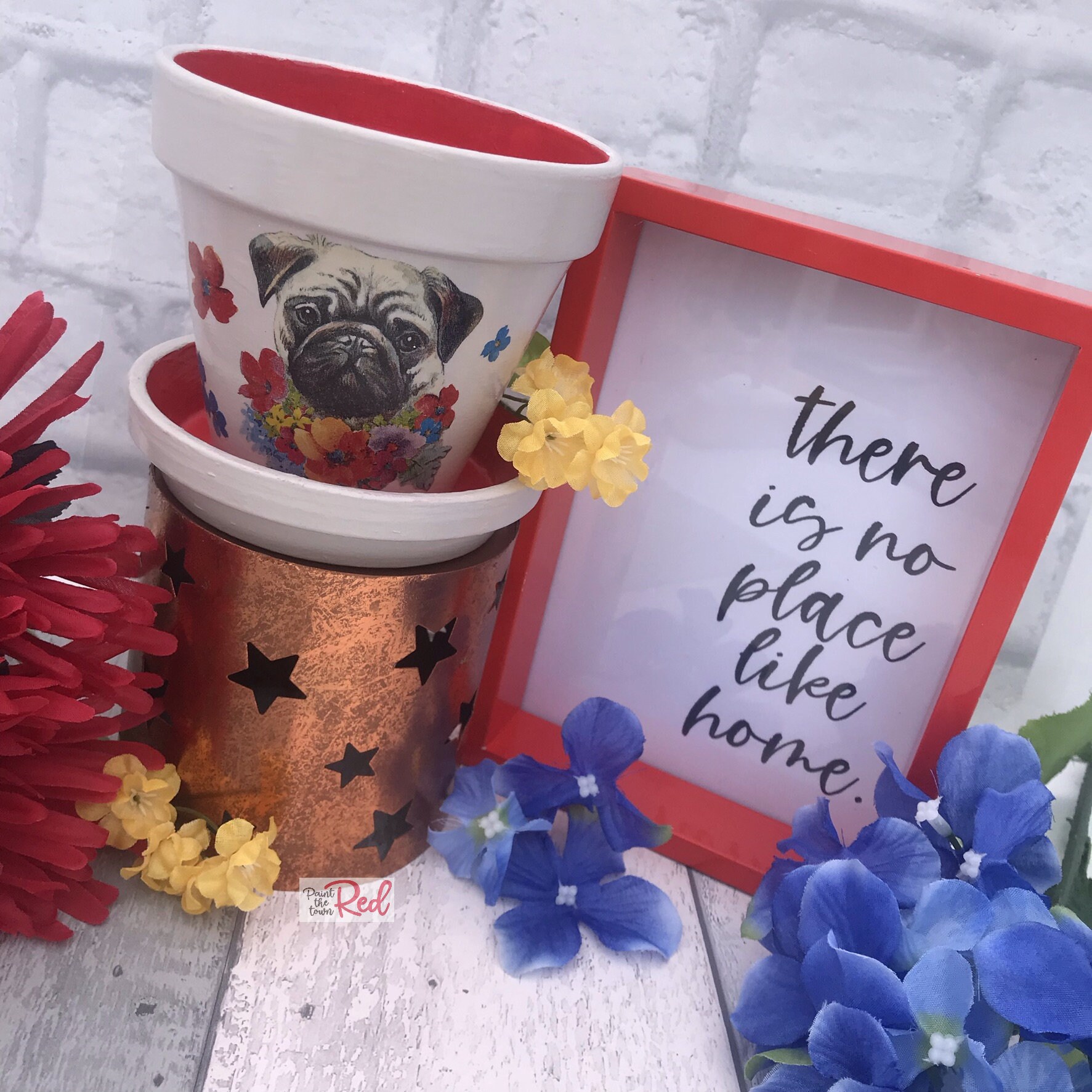 Pug Plant Pot and Saucer Pug Gifts Terracotta Plant Pot - Etsy UK
