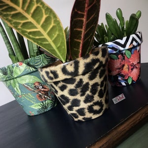 Leopard Print Plant Pot With Saucer, Animal Print Gift, Tropical Gift ...