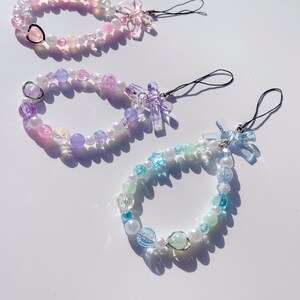 Cute Bow Beaded Phone Charm Loop - Etsy