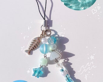 Wave to Earth Summer Flows Phone Charm Handmade Beaded Ocean Charm ...