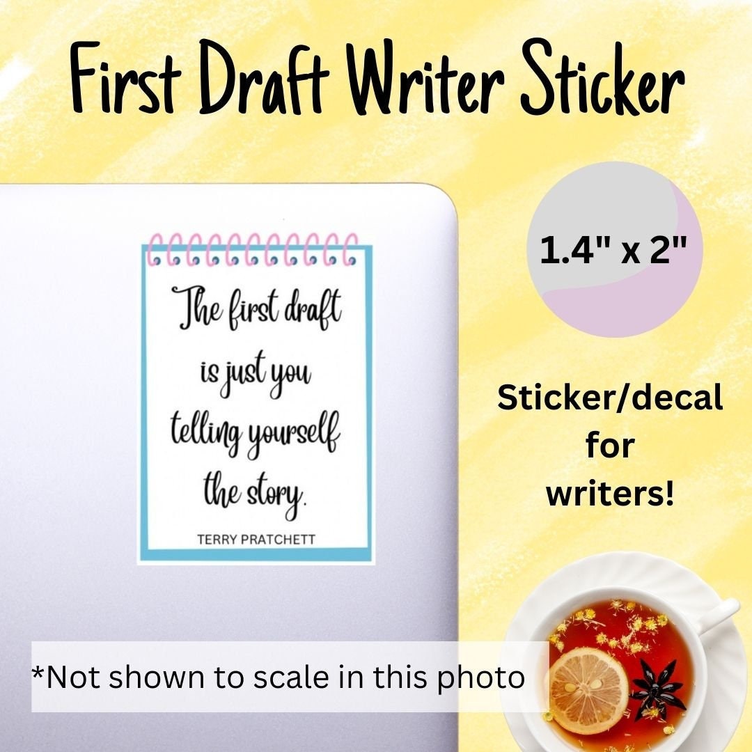 FIRST DRAFT LOVE: Sticker for Writers/authors - Etsy