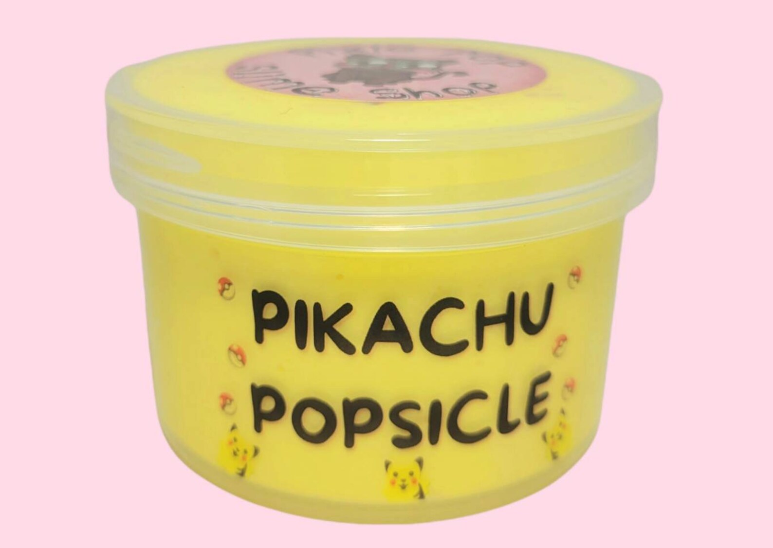 Pikachu Popsicle Thick and Glossy Slime 6oz Lemon Scented Soft Stretchy ...