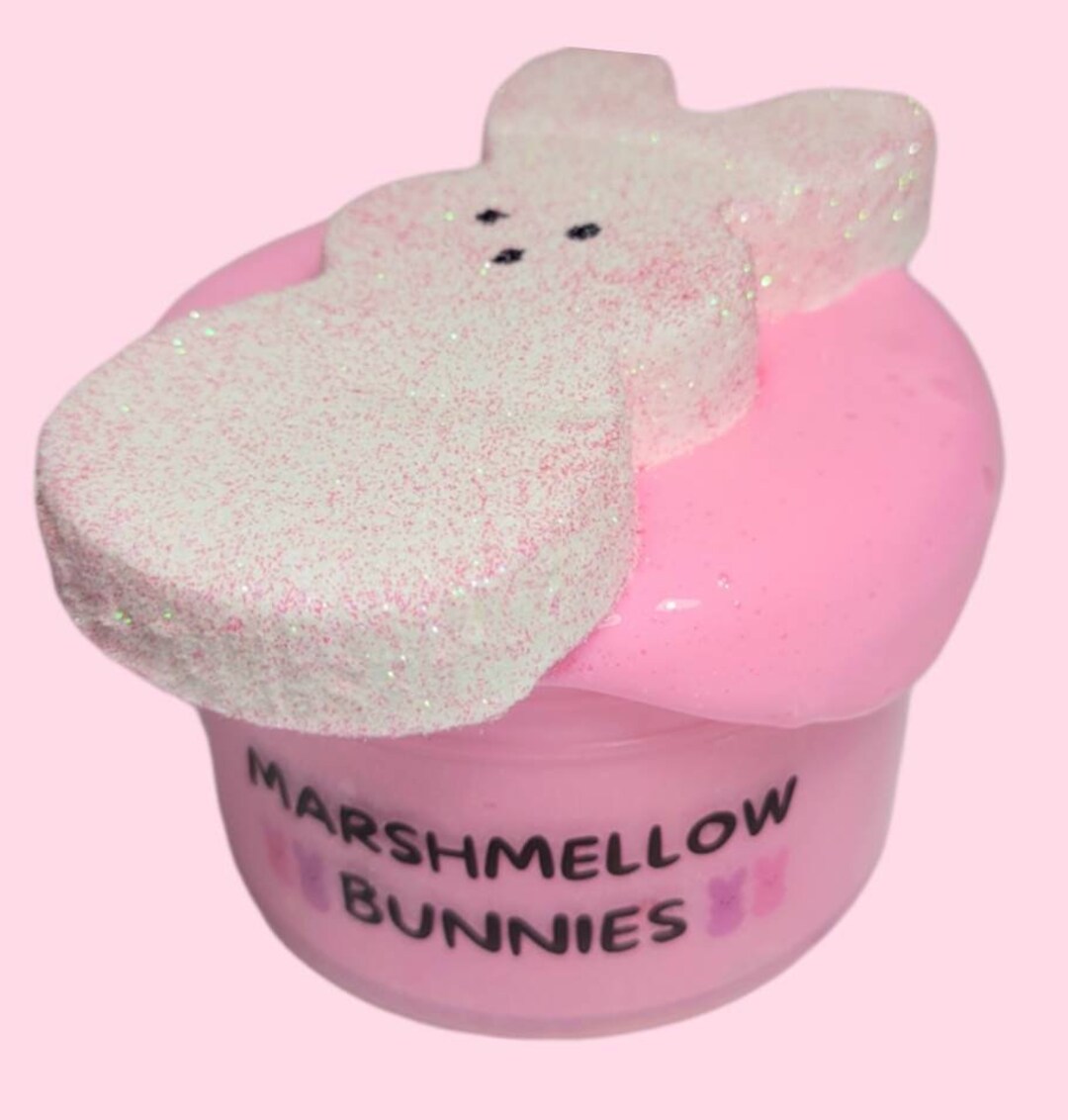 Marshmallow Bunnies Easter DIY Clay Slime - 6oz Pink Scented Soft ...
