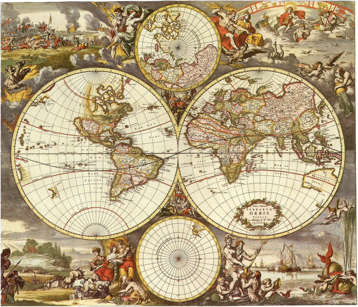 60 Stock Photos Images Ancient World Map and Geographical Illustrations ...
