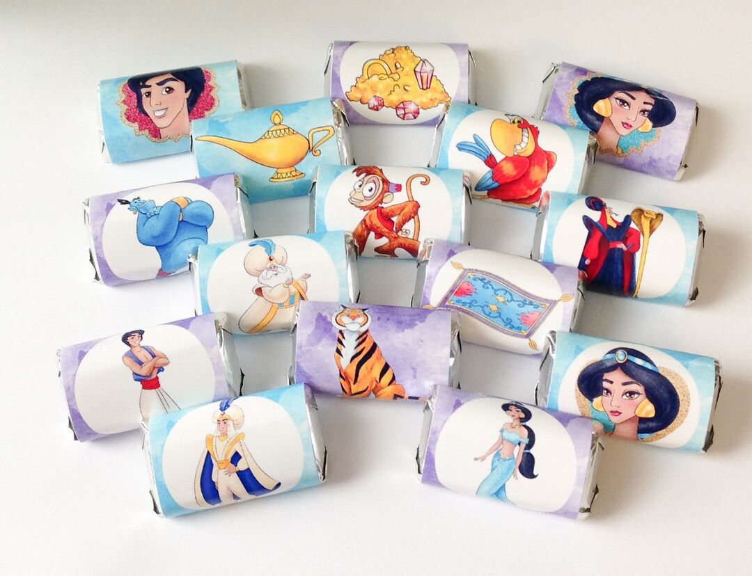 Aladdin 50 Mini Candy Bar Wrappers for Party Favors Small Gifts - Etsy