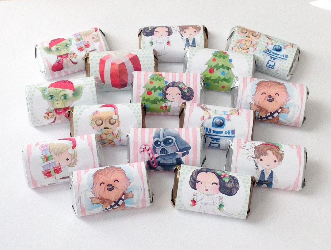 50 Christmas Mini Candy Bar Wrappers for Party Favors Small Gifts - Etsy