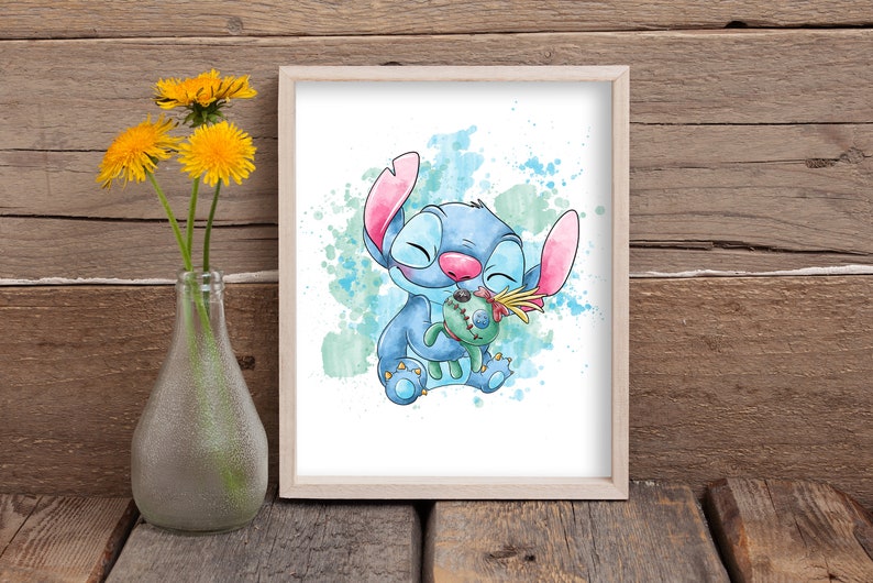 Stitch Lilo and Stitch Wall Print 8 X 10 Unframed Home Decor - Etsy