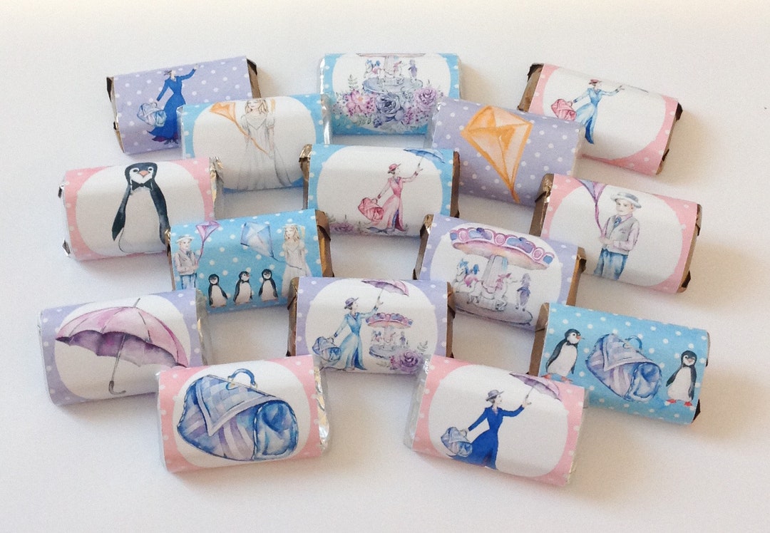 Mary Poppins 50 Mini Candy Bar Wrappers for Party Favors Small Gifts - Etsy