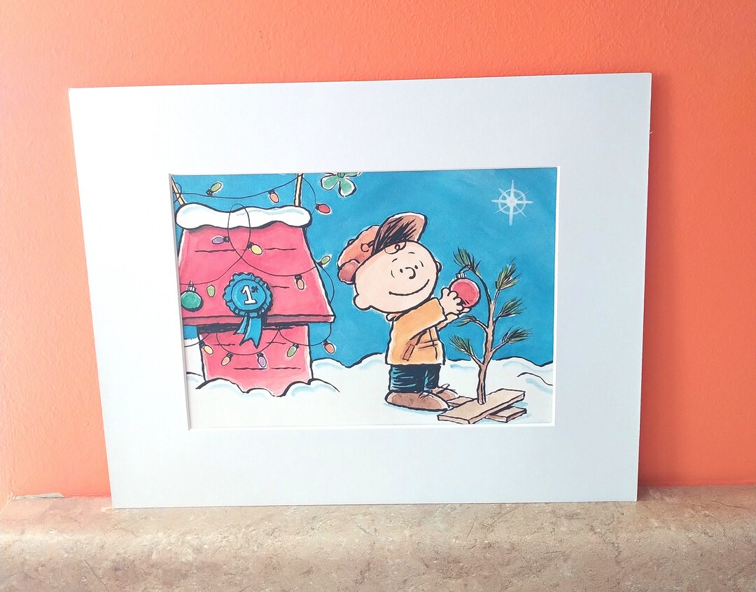 Peanuts Christmas Art Print in 8 X 10 Matte Christmas Decor - Etsy