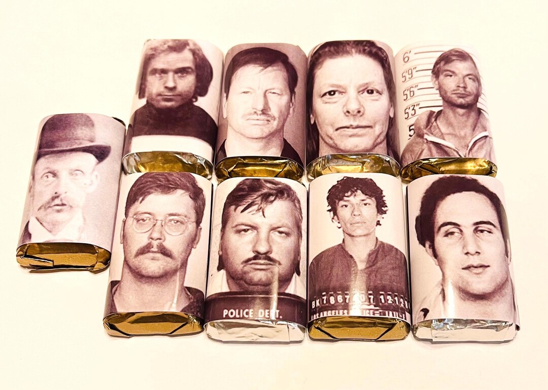 50 Serial Killer Mini Candy Bar Wrappers for Party Favors Small Gifts ...