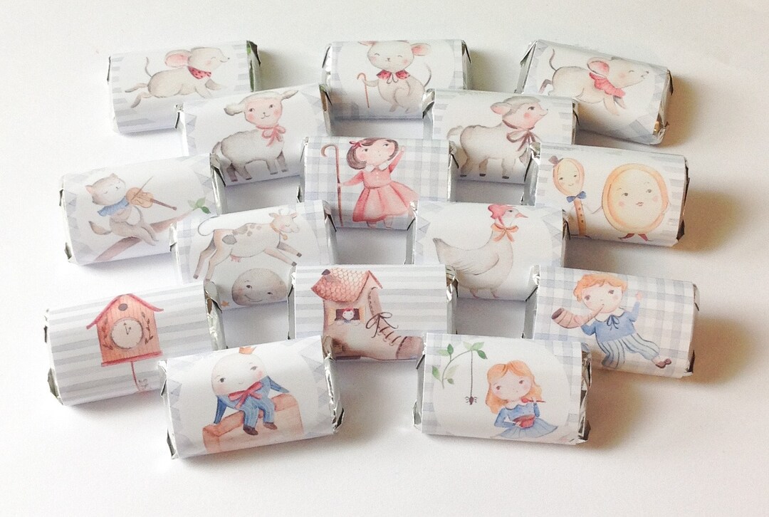 50 Personalized Mini Candy Bar Wrappers for Party Favors Small Gifts - Etsy