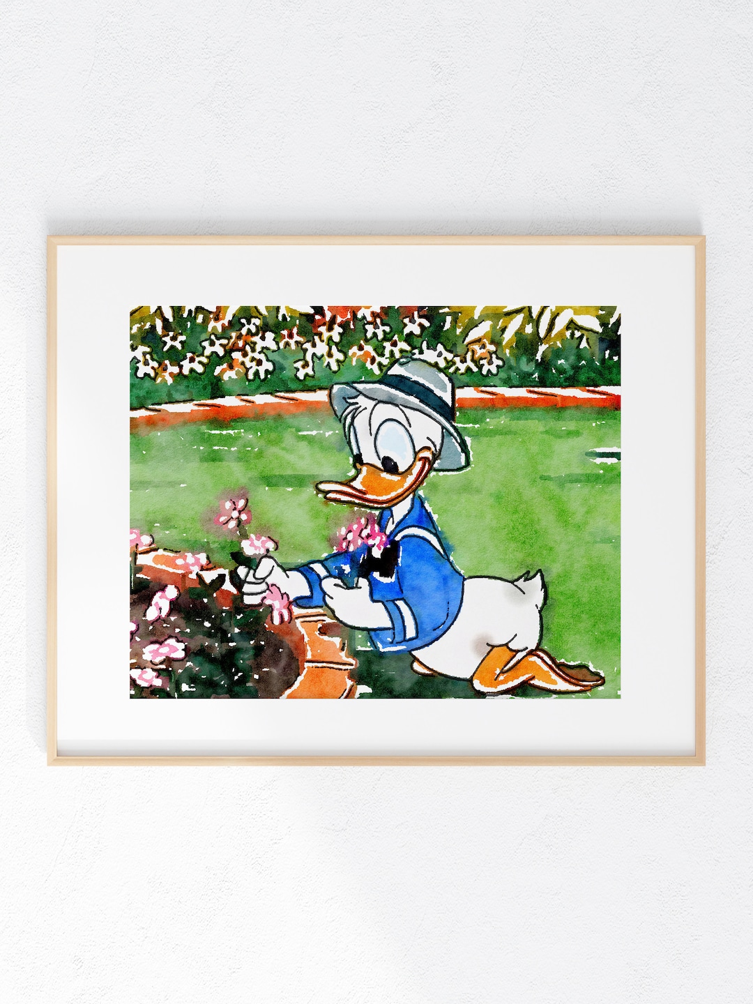 Donald Duck Watercolor Wall Print 8 X 10 Unframed Home Decor - Etsy